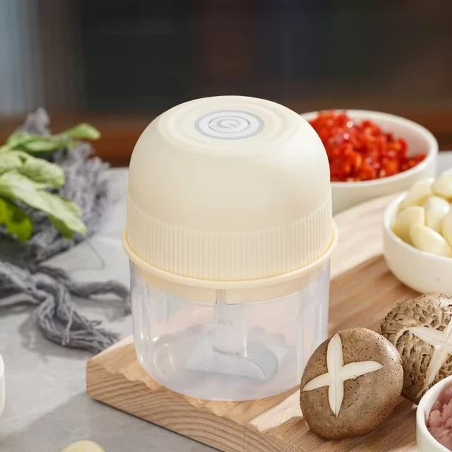 PORTABLE GARLIC CHOPPER and Mini Food Processor with USB Charging ...