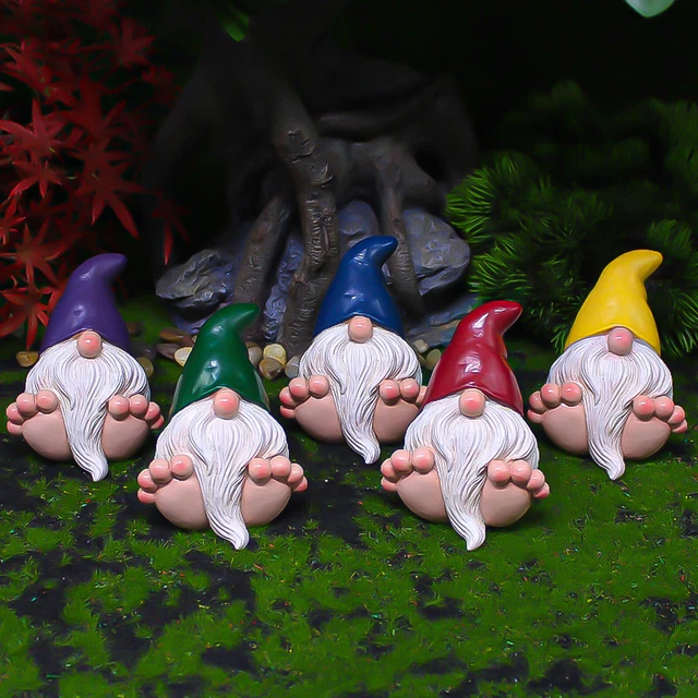 RESIN GNOME GOBLIN Sculpture Handicrafts Mini Dwarf Goblin Statues for ...