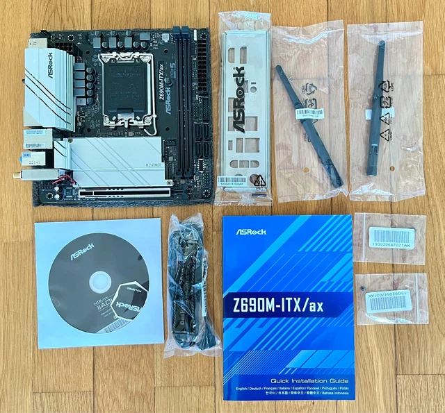 ASROCK Z690M-ITX/AX MOTHERBOARD. Intel LGA 1700. WiFi. DDR4. Dragon 2 ...