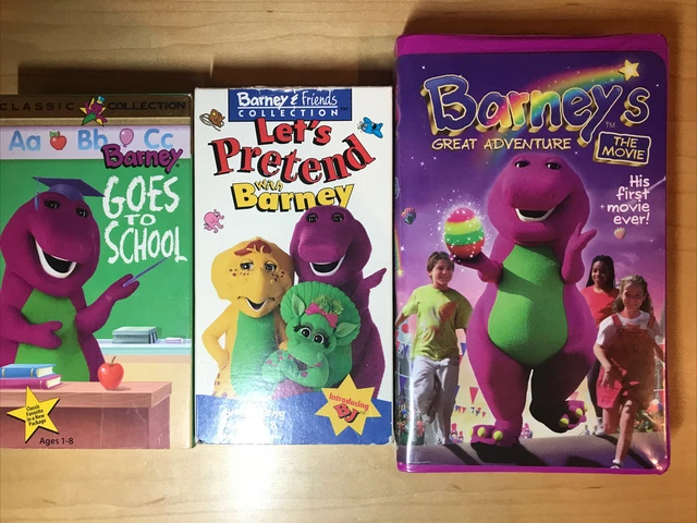 BARNEY VHS LOT Great Adventure Goes School Let’s Pretend Rare £11.68 ...