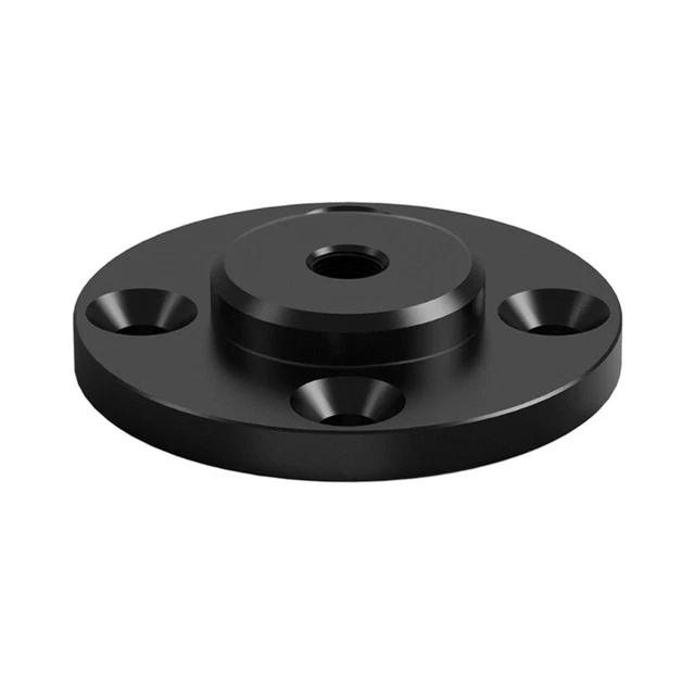 ALUMINUM ALLOY 1/4 Screw Hole Fixing Base Wall Mount Bracket Round ...