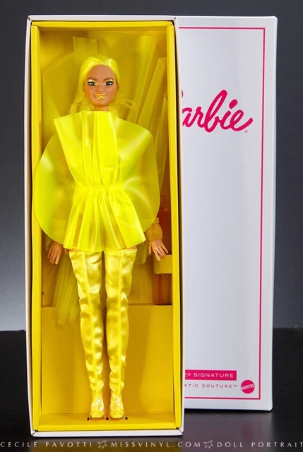 BARBIE SIGNATURE CHROMATIC Yellow Couture Doll £149.99 - PicClick UK