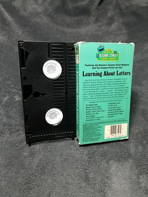 MY SESAME STREET Home Video Learning About Letters VHS Tape 1986 ...