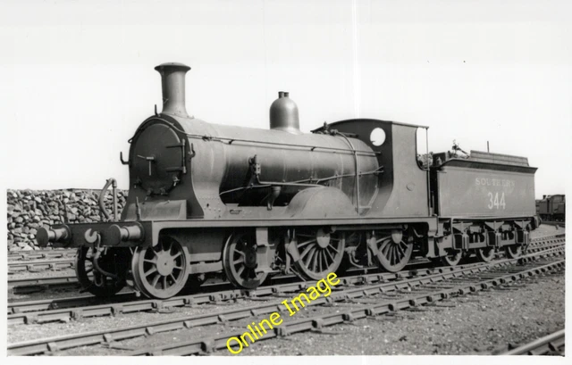 Railway Darkroom Photo Sr Drummond K10 4 4 0 No 344 Unknown Shed C1930