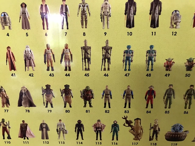 STAR WARS 1977 - 1985 Complete 140 Vintage Figures Large sticker poster ...