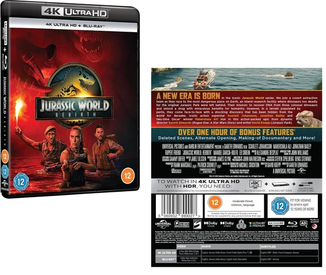 JURASSIC WORLD REBIRTH (7 - 2025): Scarlett Johansson NEW Eu 4K UHD + BLU-RAY sp $67.95 ...