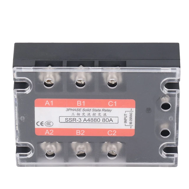 3 PHASE SOLID State Relay 600VAC Bidirectional SCR AC To AC SSR Module ...
