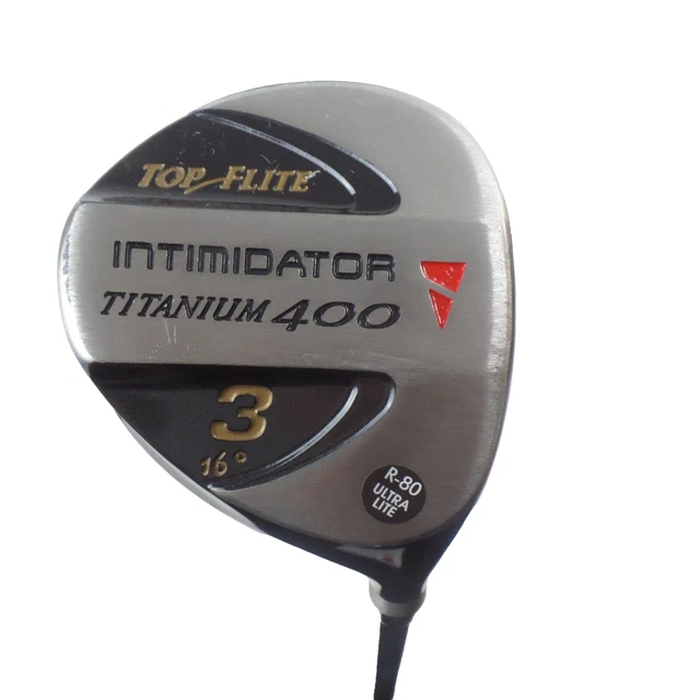 TOP FLITE INTIMIDATOR Titanium 400 Fairway 3 Wood Golf Club with Cover ...