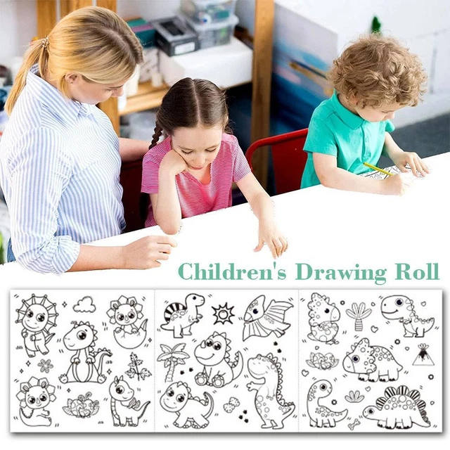 DIY DRAWING ROLL Sticky Color Filling Paper Early Educational For ...