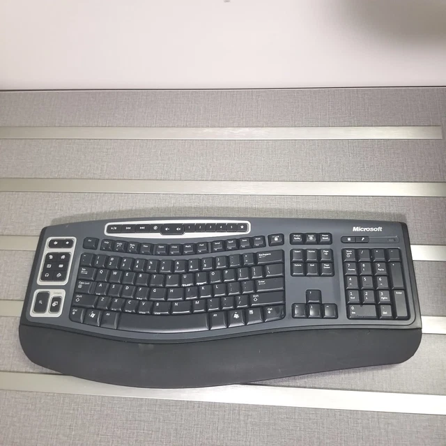 MICROSOFT COMFORT KEYBOARD 5000 Model 1394 Wireless Keyboard No Dongle ...