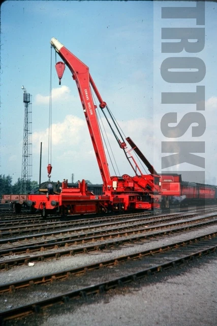 35MM SLIDE BR British Railways 75 Ton Breakdown Crane York 1962 ...