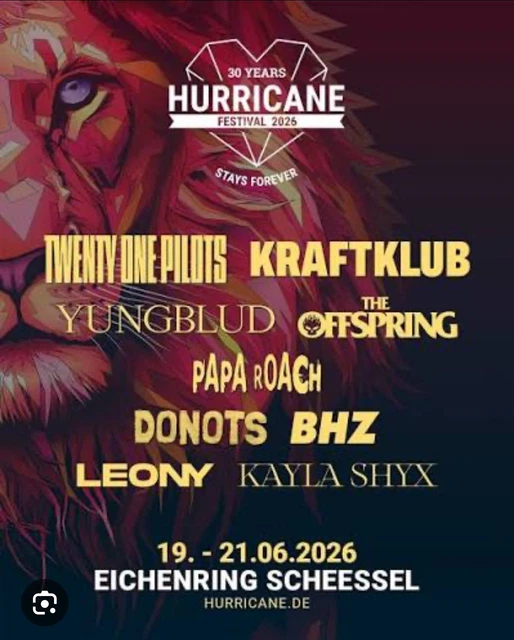 HURRICANE FESTIVAL KONZERT PARK TICKET East 2026 EUR 120,00 - PicClick DE