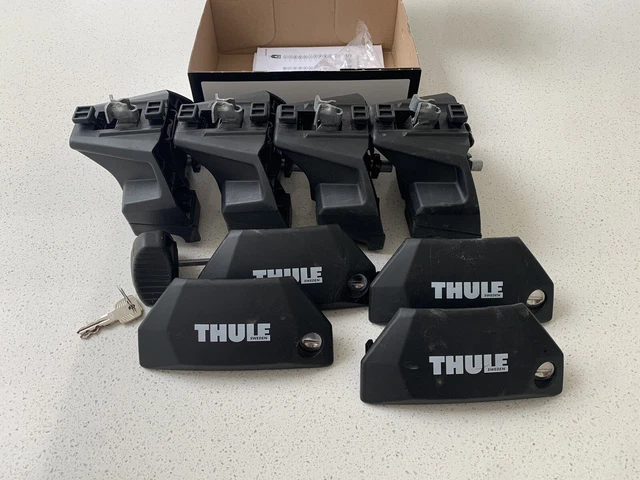 THULE EVO FLUSH Rail Foot Pack 710600 And Kit 186017 £87.00 - PicClick UK