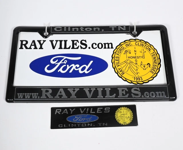 VINTAGE METALL NUMMERNSCHILD, Rahmen & Namensschild (Ford Ray Viles ...