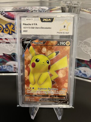 PIKACHU V FA 157/172 Stars Étincelantes Neuf PCA PSA Carte Pokémon EUR ...