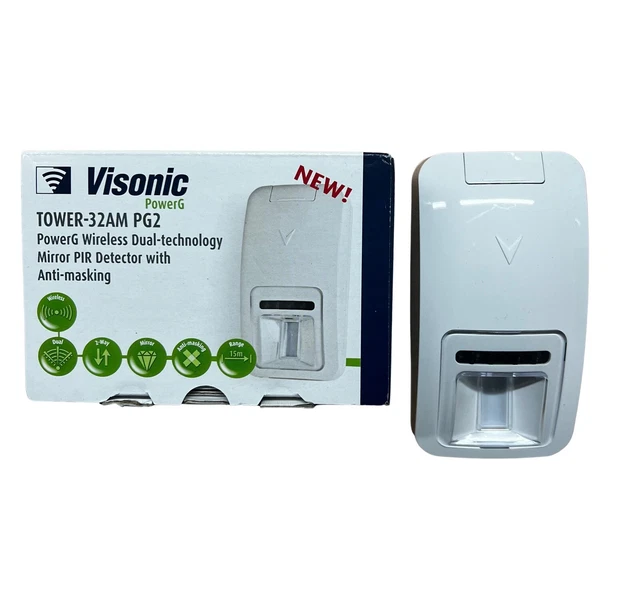 VISONIC TOWER-32AM PG2 Wireless Dual Technology PIR Detector (868.0.012) £34.99 - PicClick UK