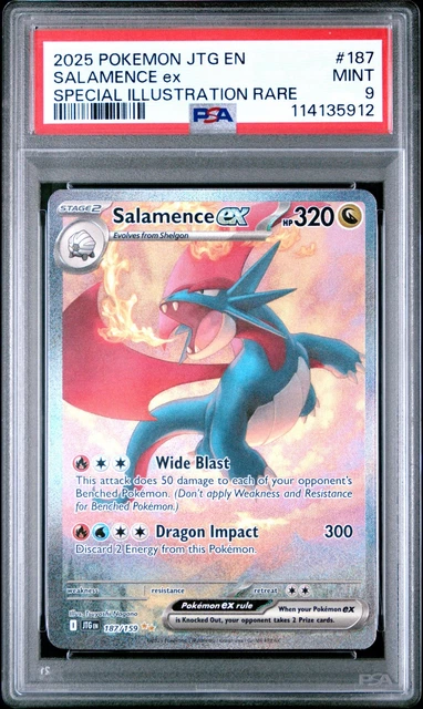 2025 POKEMON TRAVEL Set Salamence Ex #187 PSA 9 Mint #114135912 $161.49 ...