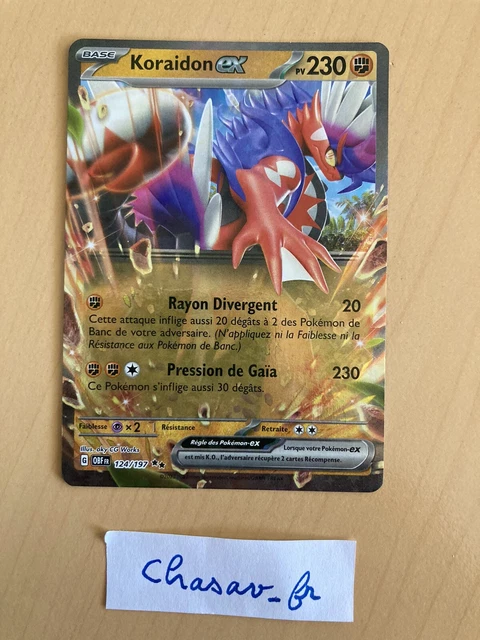 CARTE POKÉMON KORAIDON EX 124/197 EV3 Flammes Obsidiennes NEUF EUR 3,00 ...