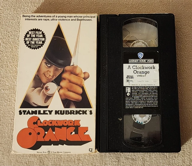 A CLOCKWORK ORANGE VHS 1991 Vintage Stanley Kubrick 1971 Classic Cult ...