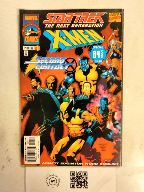 STAR TREK TNG X-Men Second Contact #1 VF+ Marvel Comics comic book 3 ...