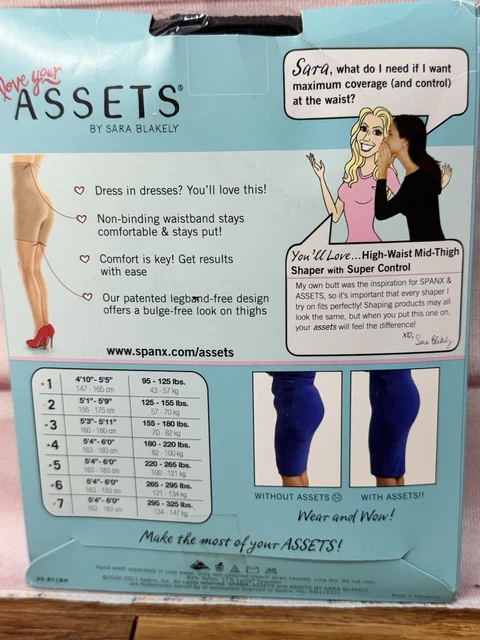 SPANX LOVE YOUR Asset Sara Blakely Black High-Waist Mid Thigh Shaper ...