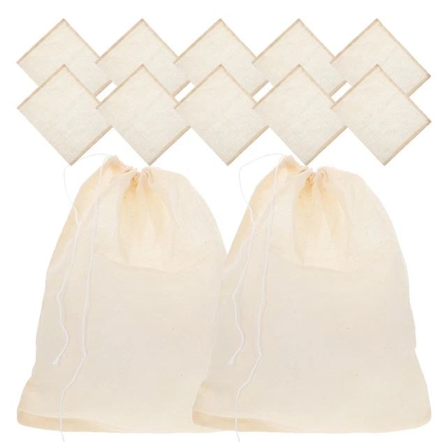 20 PCS DRAWSTRING Soup Socks Cooking Bags Gauze Reusable Tea Spice ...