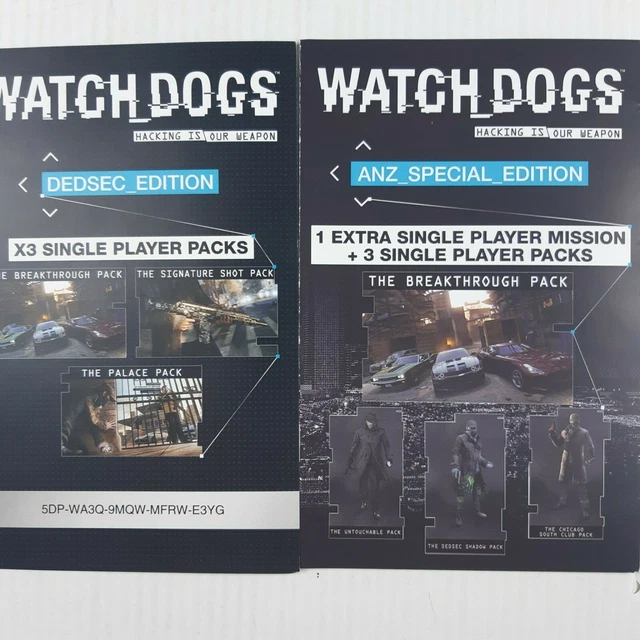 WATCH DOGS PC Game Tin Case UBISOFT 3 Disc's Action & Adventure Game ...