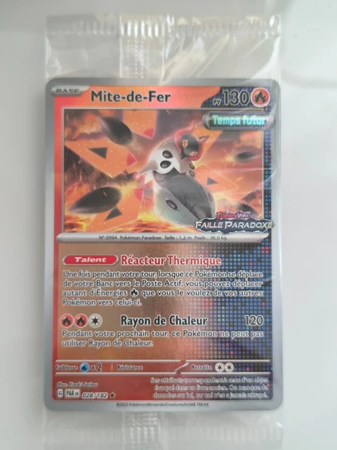 CARTE POKÉMON - Mite-de-Fer Temps Futur PROMO 028/182 Faille Paradoxe ...