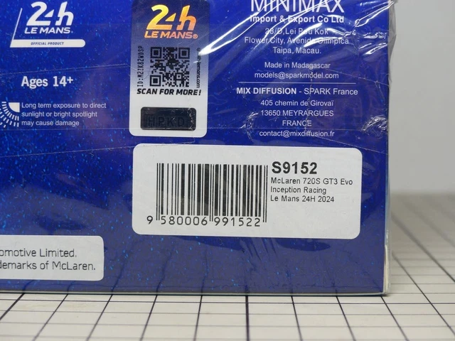 SPARK MODEL SPARK 1/43 inception inception mclaren mclaren 720s gt3 evo ...