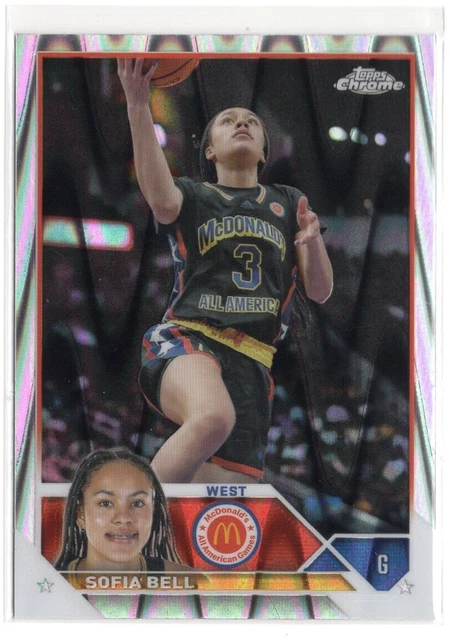 SOFIA BELL 2023 Topps chrome McDonald's réfracteur All American Wave ...