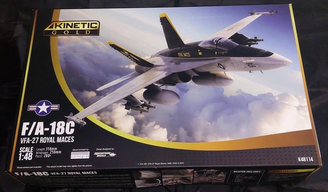 KINETIC GOLD K48114 F/A-18C VFA-27 Royal Maces Modellbausatz 1/48 EUR ...
