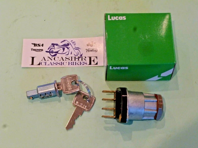 BSA B25 B44 A65 Triumph T100 T120 Tr6 Lucas Ignition Switch & Keys ...