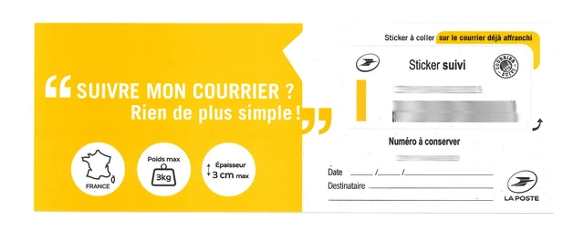 FRANCE NEUF** STICKER suivi La Poste ancien format (« IDT ») EUR 1,90 ...