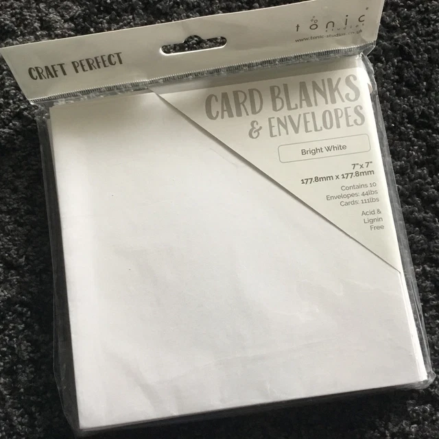 TONIC STUDIO 7X7 10x Card And Envelopes White Pk1mz £1.99 - PicClick UK
