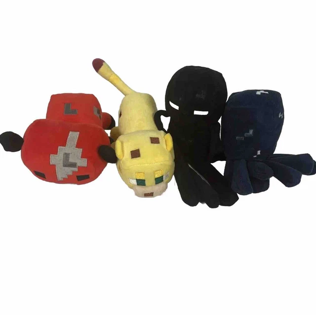 MINECRAFT TEDDY PLUSH Squid Mooshroom Cow Enderman Ocelot Cat Bundle X ...