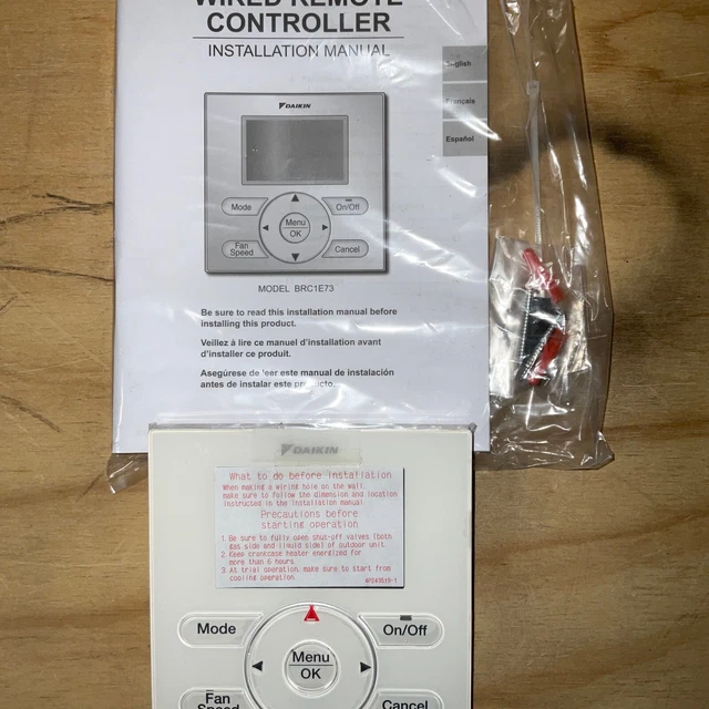 *DAIKIN BRC1E73 VRF Navigation Wired Remote Controller Brand NEW* Free ...
