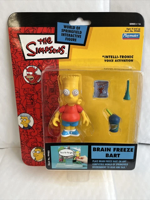 BNIB PLAYMATES INTERACTIVE The Simpsons Series 16 Brain Freeze Bart ...