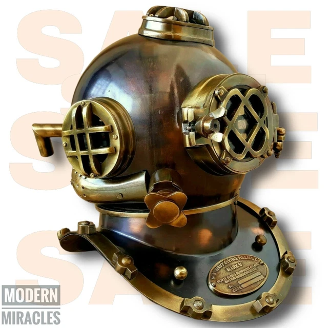 CASQUE DE PLONGÉE antique marine américaine Mark V plongée profonde SCA casqu... EUR 214,81 ...