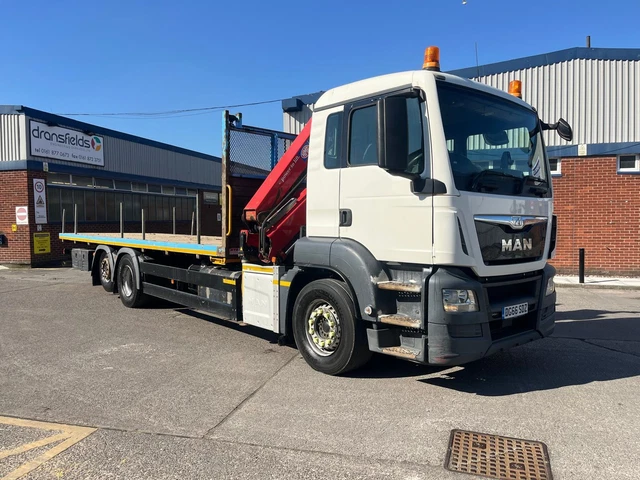 MAN/ ERF TGS 320 6X2 Flat Bed Front Mounted Hmf 1820 18T Crane £17,940. ...
