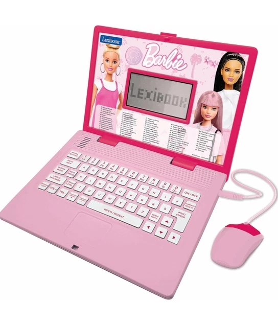 LEXIBOOK BARBIE, LAPTOP educativo e bilingue in Inglese/Italiano ...