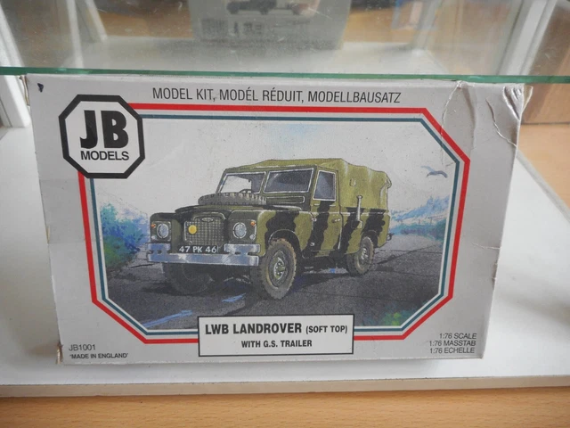 MODELLBAUSATZ JB MODELS LWB Land Rover Verdeck + GS Trailer auf 1:76 in ...