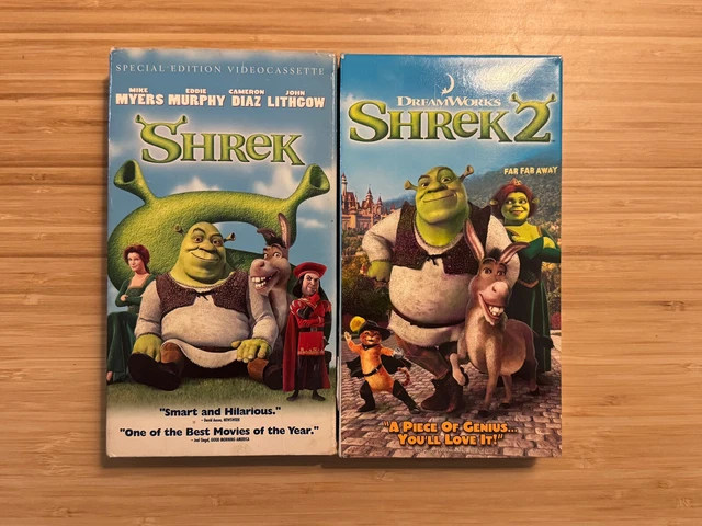 SHREK & SHREK 2 VHS Slipcase Lot Vintage Dreamworks Animation £10.92 ...