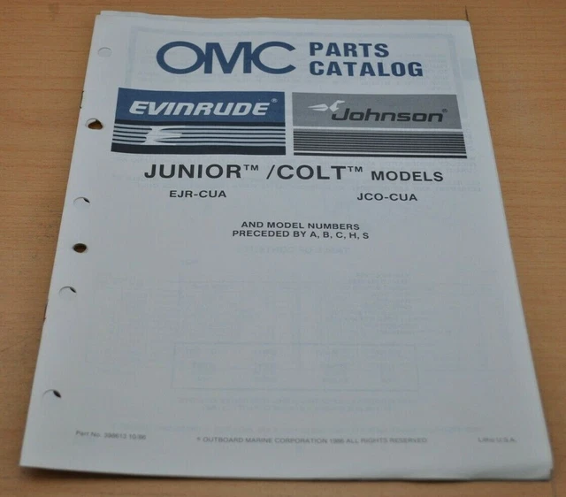 OMC MODELS PARTS Catalog 1986 Motor Bootsmotor Ersatzteilliste Johnson Evinrude EUR 19,90 ...