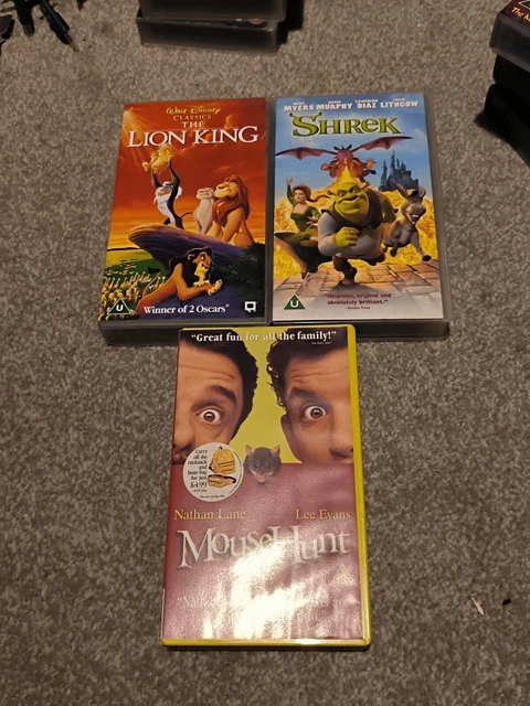 BUNDLE OF VHS Tapes Including Shrek, MouseHunt & Lion King £9.99 ...