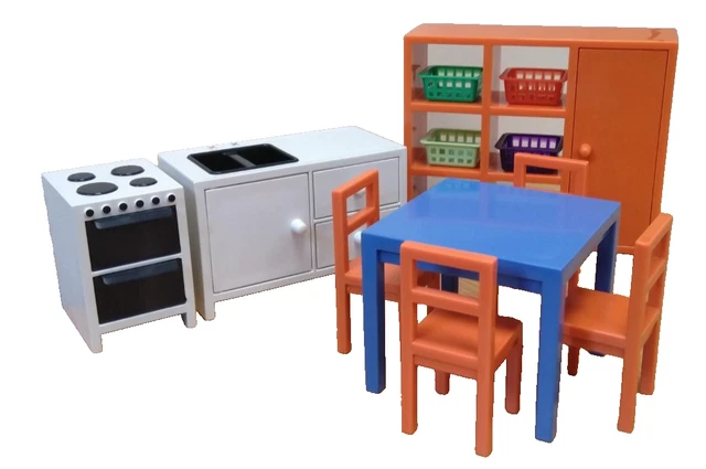 VINTAGE IKEA Doll House 1990s Furniture Kitchen Set 8 Pcs Preloved £30. ...