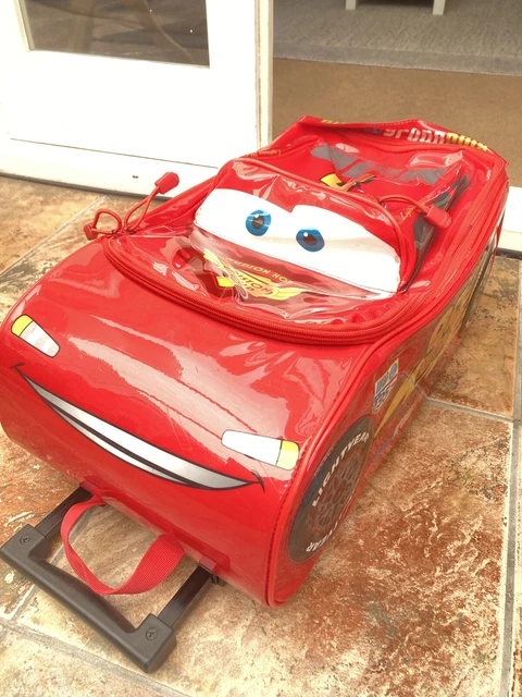 DISNEY STORE CARS Trolley Bag Suitcase Lightning McQueen Holiday ...