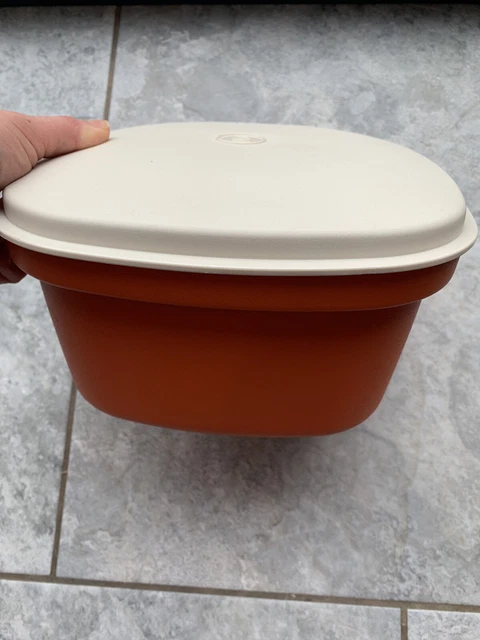 VINTAGE TUPPERWARE ORANGE Multi-Server Container Strainer Rice Salad ...