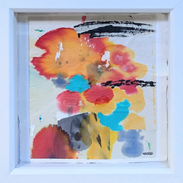 ABSTRACT COLLAGE ST Ives Mixed Media Painting Original Nigel Waters Art ...