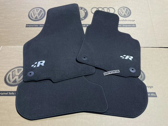 VW GOLF MK5 R32 Front Black Carpet Floor Foot Mats Embroidered R Logo ...