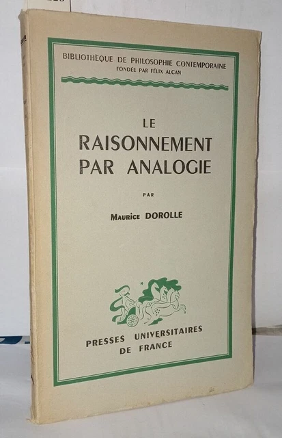 LE RAISONNEMENT PAR analogie | Dorolle Maurice | Etat correct EUR 14,00 ...